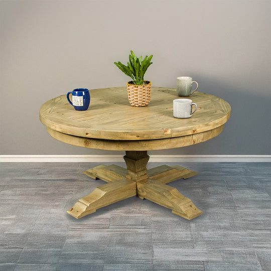 Buffalo Recycled Pine Round Coffee Table - Mainland Furniture NZ