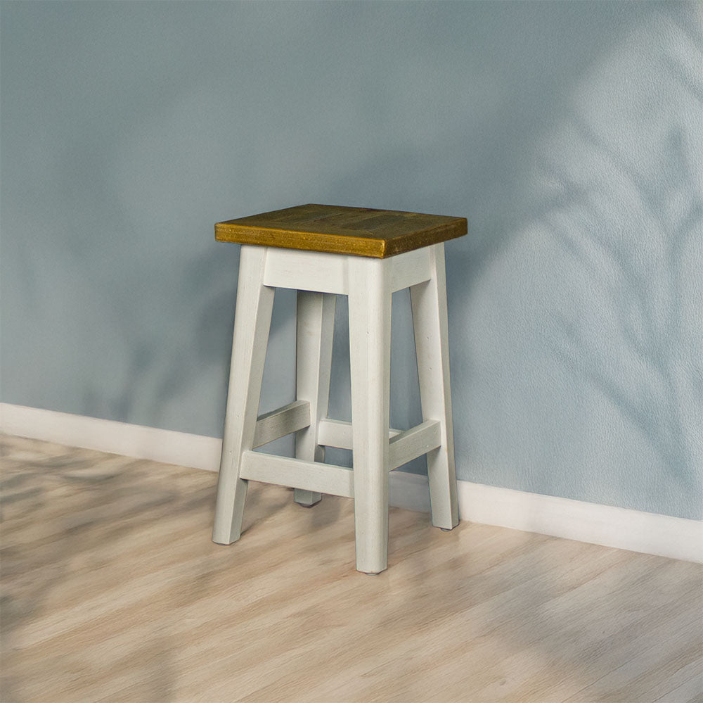 Byron Recycled Pine Stool - Mainland Furniture NZ