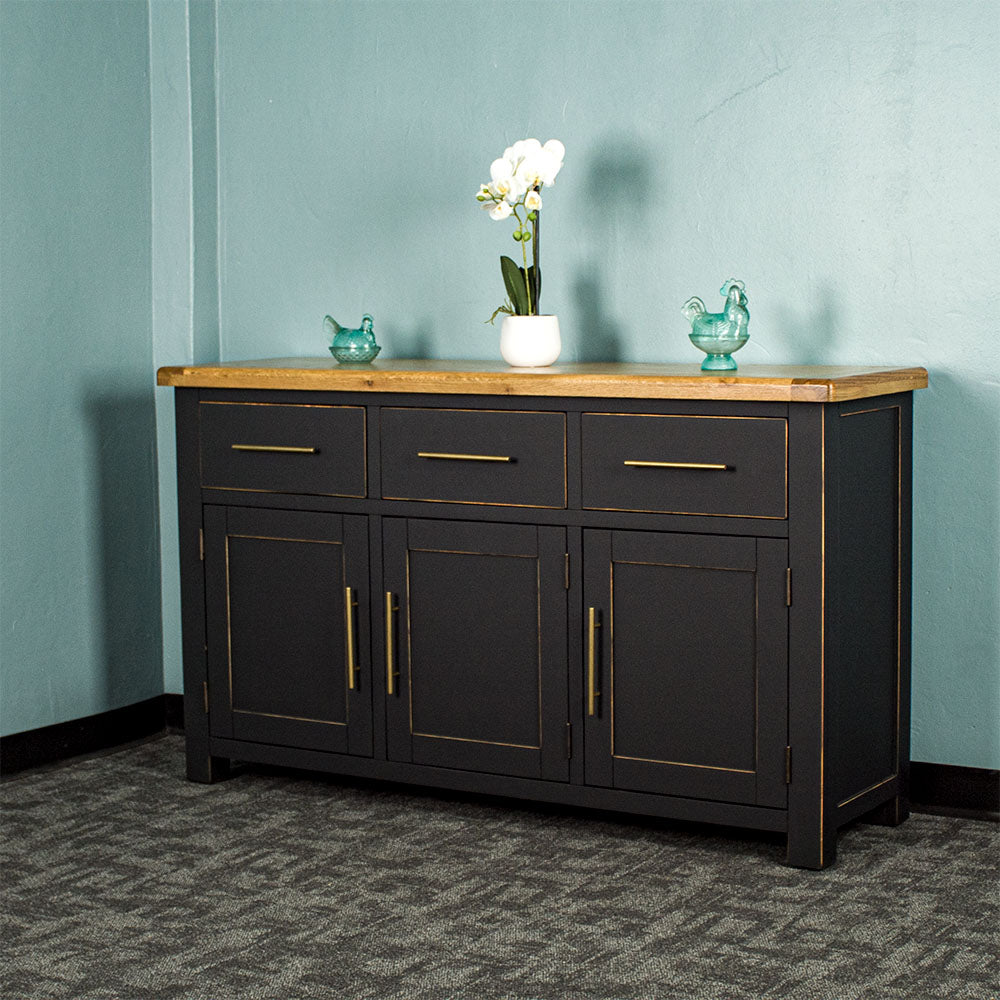 Cascais Large Black Buffet | Mainland Furniture NZ