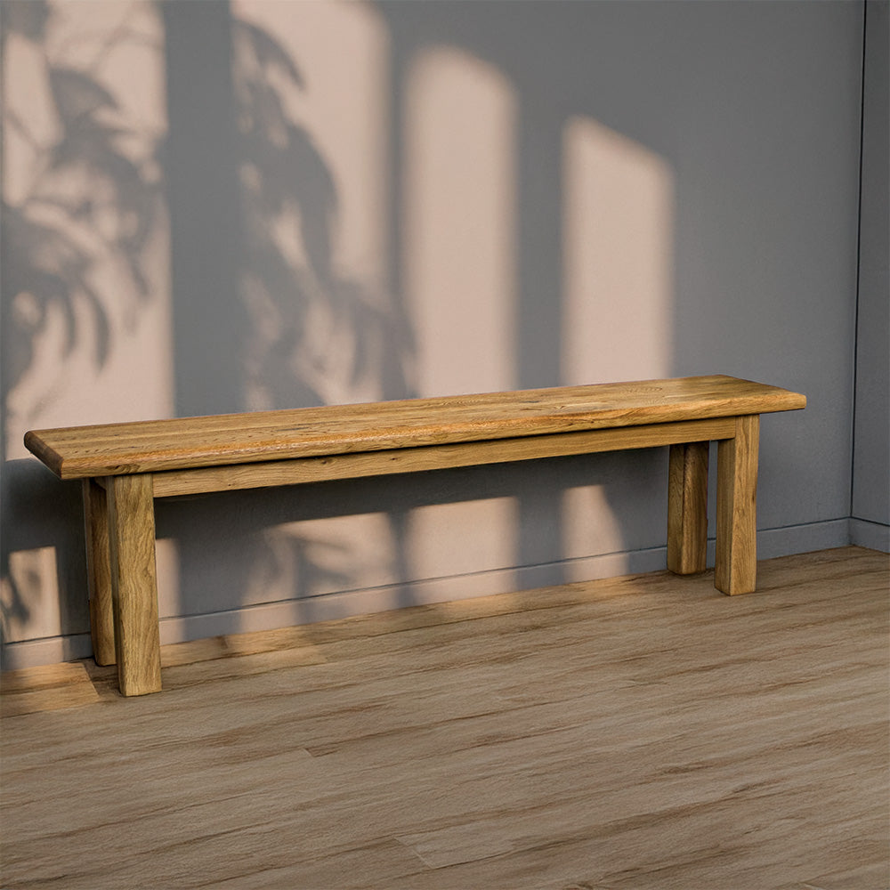 Loire Solid Oak Bench Seat 1.8m | Mainland Furniture NZ