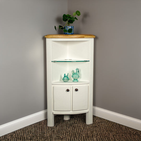 Loire Oak Corner Display Unit – Mainland Furniture