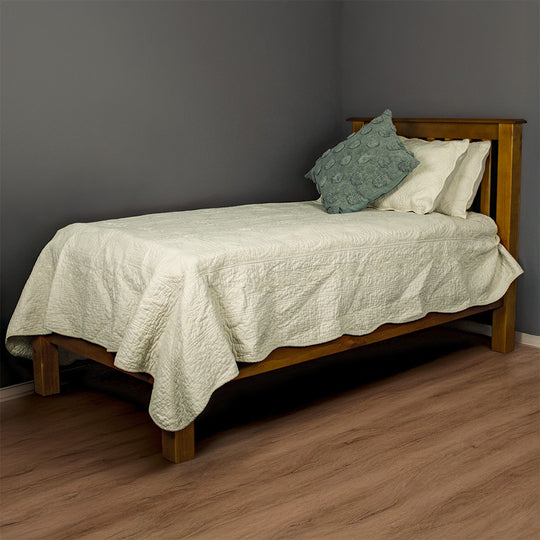 Trent King Single Bed + Euro Top Mattress Combo – Mainland Furniture