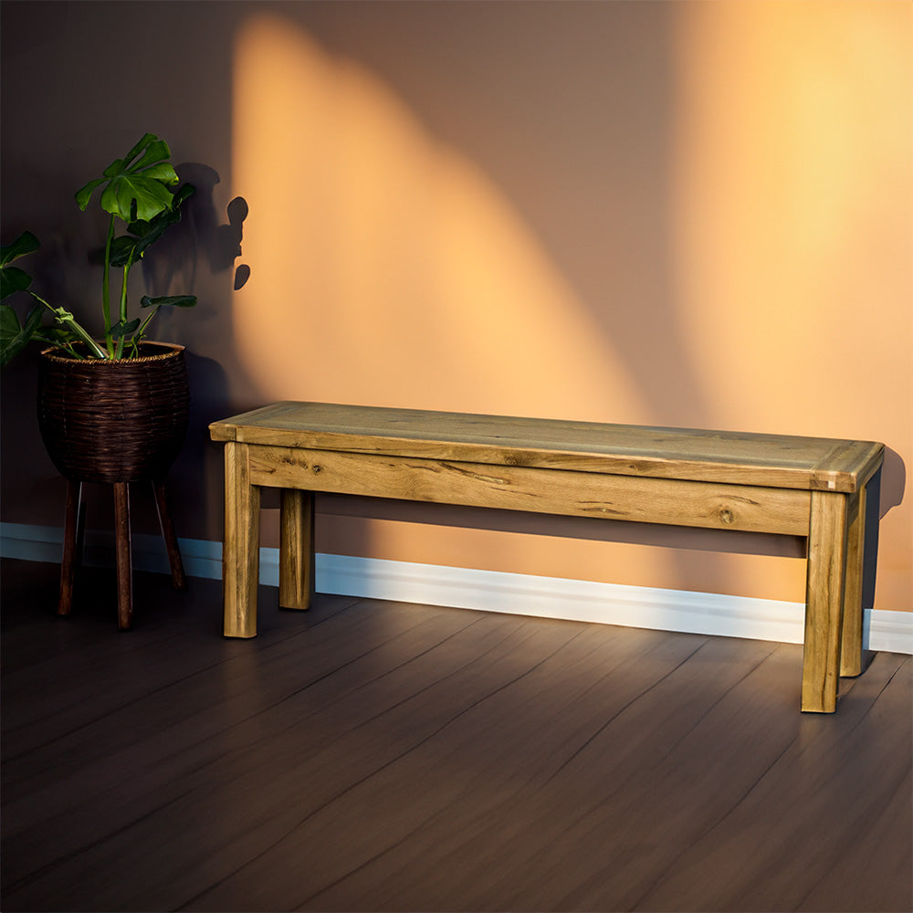 Vienna 1.44m Oak Bench Seat | Mainland Furniture NZ