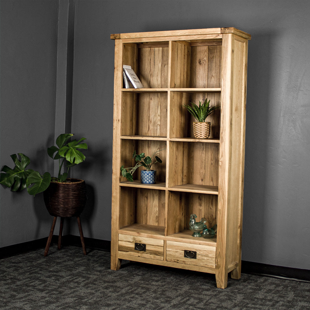 Vancouver Large Oak Bookcase | Mainland Furniture NZ