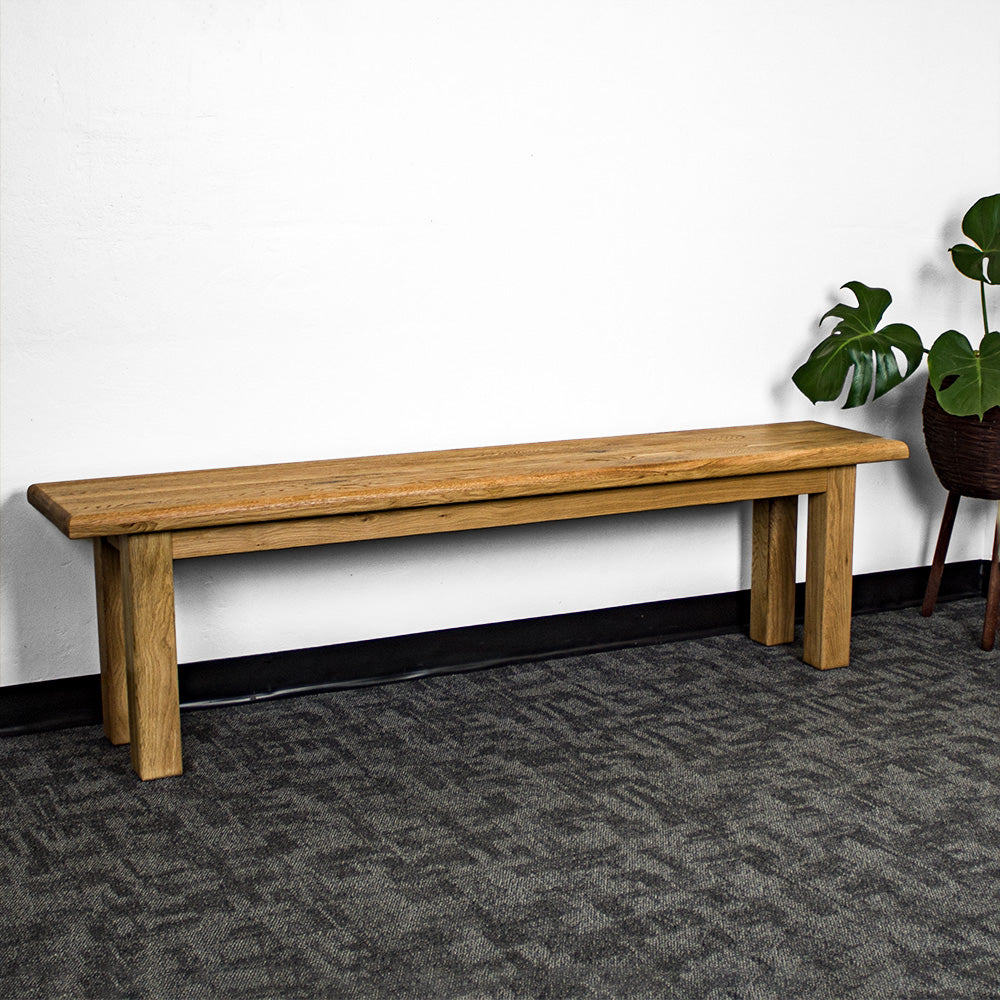 Loire Solid Oak Bench Seat 1.8m | Mainland Furniture NZ