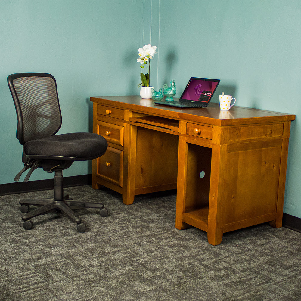 Cranford Computer Desk with Rimu Finish | Mainland Furniture NZ