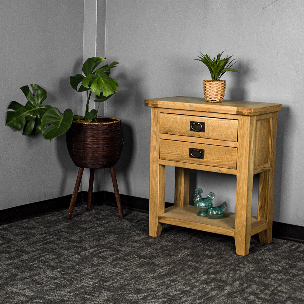 Yes Small Oak Console Table | Mainland Furniture NZ