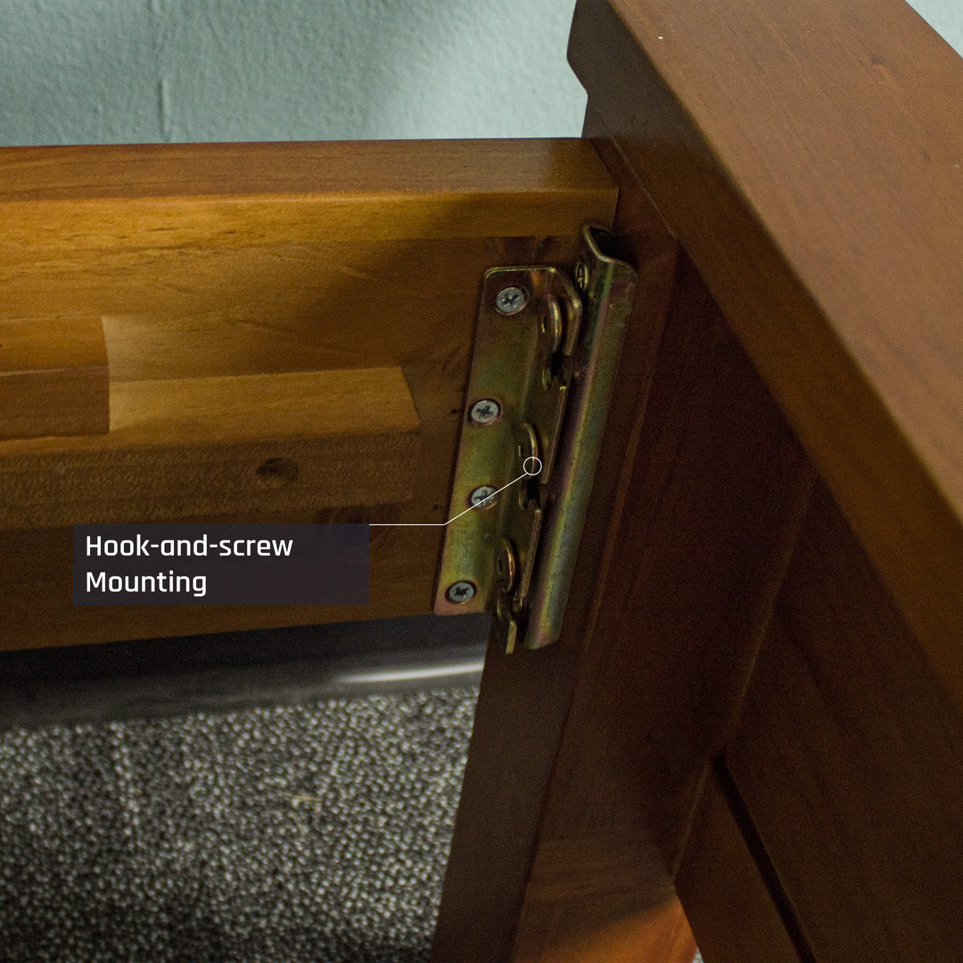 Alton Rimu-stained NZ Pine Queen Bed Frame | Mainland Furniture NZ