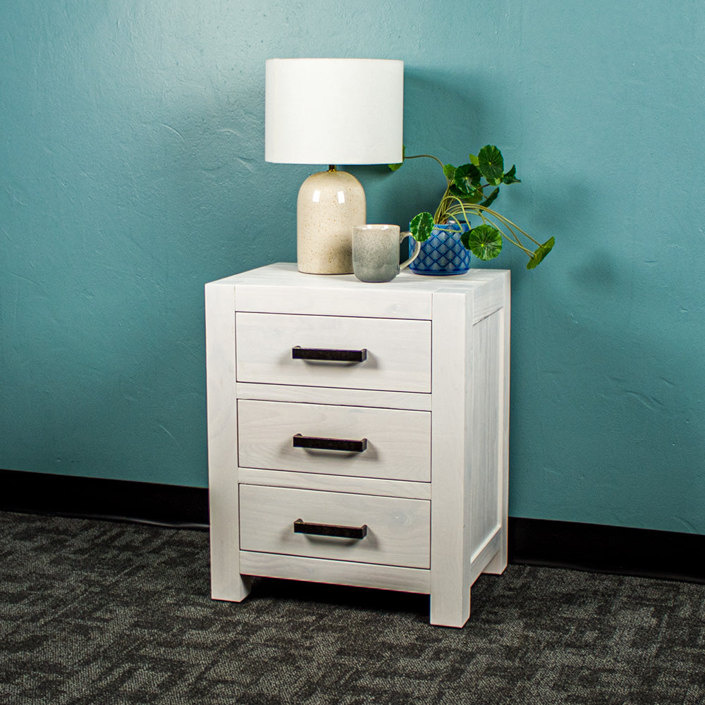Vancouver White Bedside Cabinet | Mainland Furniture NZ