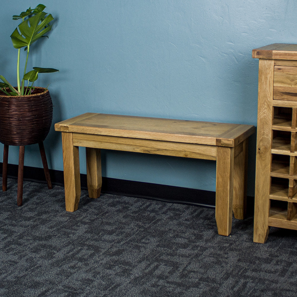 Yes 1-meter Oak Bench - Mainland Furniture NZ
